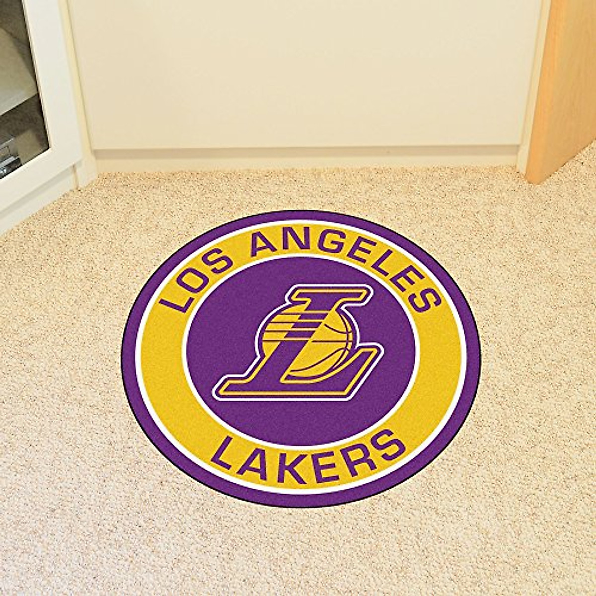 FANMATS 18839 NBA Los Angeles Lakers Roundel Mat, Team Color, 27" Diameter