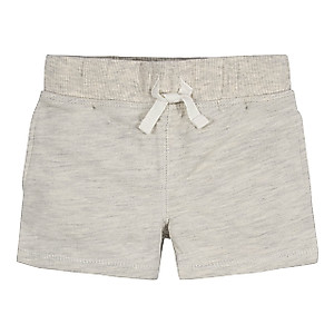 Gerber Baby Boy's Toddler 3-Pack Pull-On Knit Shorts, Blue & Gray, 12 Months