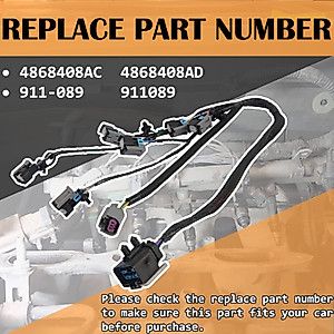 Bicos 911-089 Fuel Injector Wiring Harness Compatible with Grand Caravan Voyager Town & Country Replaces 4868408AC 4868408AD