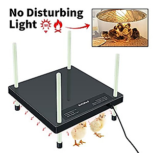 Chicks Heating Plate, Briidea 12'' *12'' Chick Brooders with Adjustable Height, Keeps Up to 20 Chicks Warm, 48W, Black