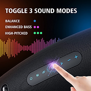 ZEALOT Bluetooth Speaker, Portable,Outdoor,Speakers Bluetooth Wireless Loud with BassUp Technology,IPX6 Waterproof,14,400MAh Battery,20H Play,Pairing,EQ,TF,AUX,Speaker for Party,Beach,Camping,Gifts