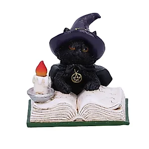 Nemesis Now Familiar's Spell Cat Figurine, Black, 8.5cm