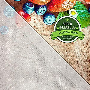 KitVacPak 200 Quart 8X12 Vacuum Food Sealer Bags with BPA Free and Heavy Duty,Commercial Grade Vacuum Sealer Freezer Bags Compatible with Any Type Vacuum Sealer Machine