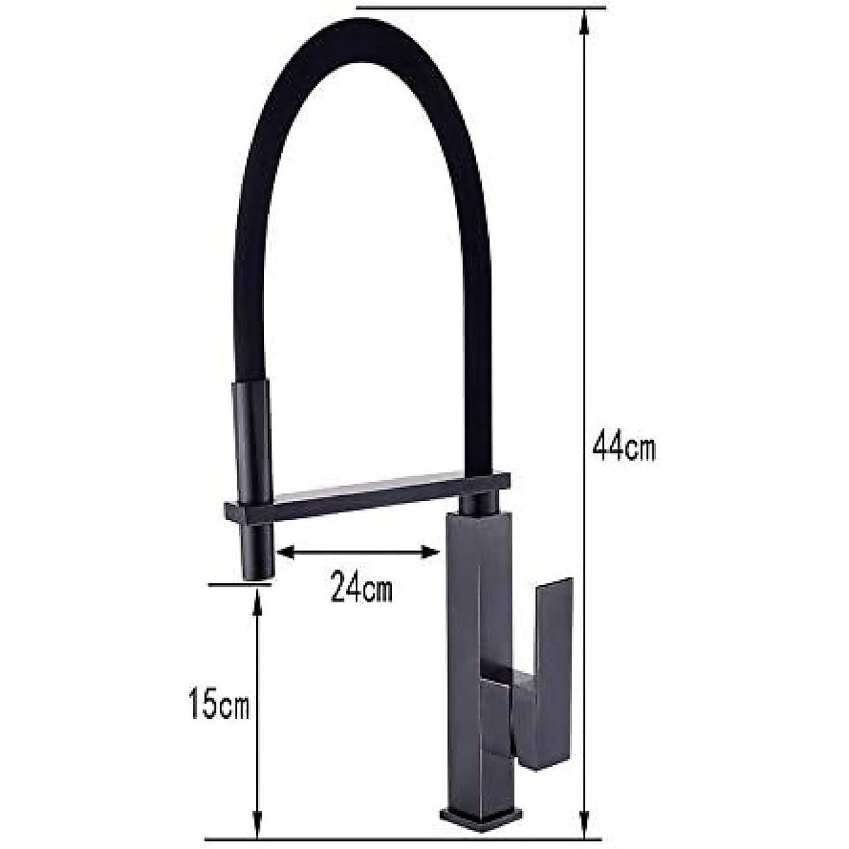 Kitchen & Bath Fixtures Taps Faucet,EuropUPC Kitchen Faucet Black Ancient Sink Hot and Cold Water Faucet Rotating Stainless Steel Sink Spring Faucet