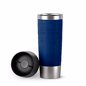 EMSA Germany: Travel Mug Grande - Premium High Performance German Engineered Thermos Vacuum Flask Tumbler, 17oz, Blue