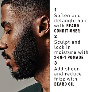 Bevel Mens Beard Grooming Kit - Includes Beard Conditioner, Beard Balm and Beard Oil to Soften, Hydrate and Strengthen Beard and Reduce Skin Irritation and Redness (Packaging May Vary)