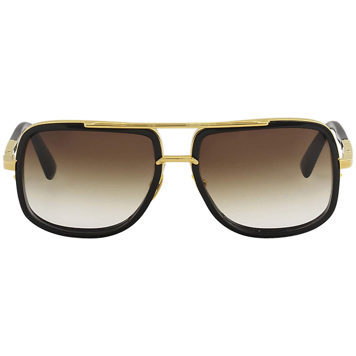 Dita DRX-2030B-59-Z - Mach-One Sunglasses Shiny 18K Gold - Black w/D.Brown to Clear-AR 59mm
