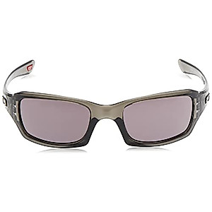 Oakley Men's OO9238 Fives Squared Polarized Rectangular Sunglasses, Grey Smoke/Warm Grey, 54 mm