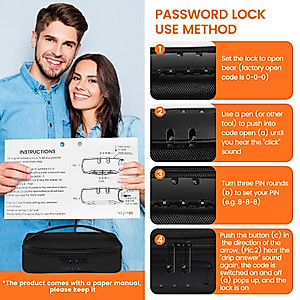 MUOUM Discreet Lockable Storage Toy Bag Box Organizer Container