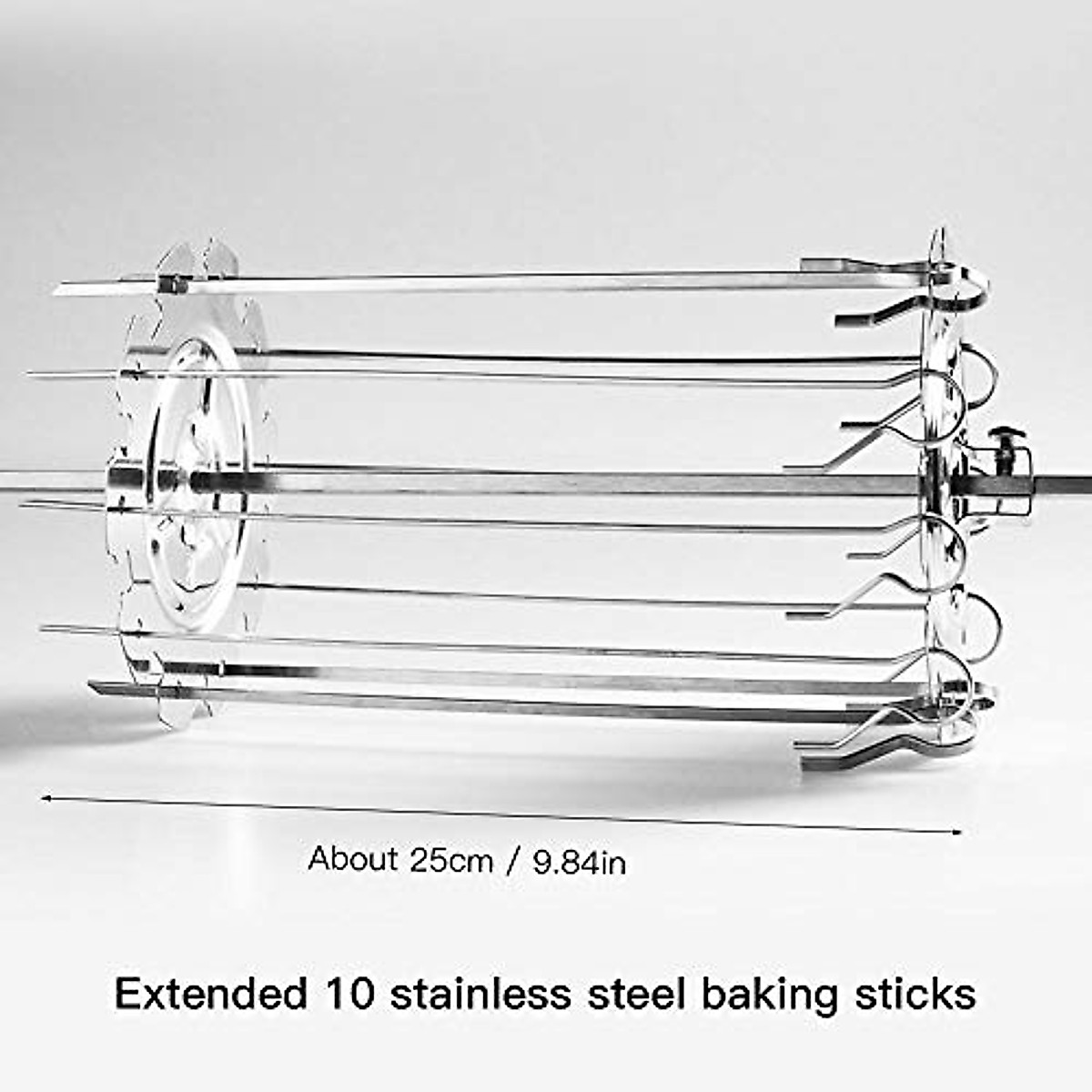 n/a Hot New Stainless Steel Grilled Cage Roaster Barbecue Kebab Maker Meat Skewer Machine BBQ Grill Kitchen Air Fryer Accessorie