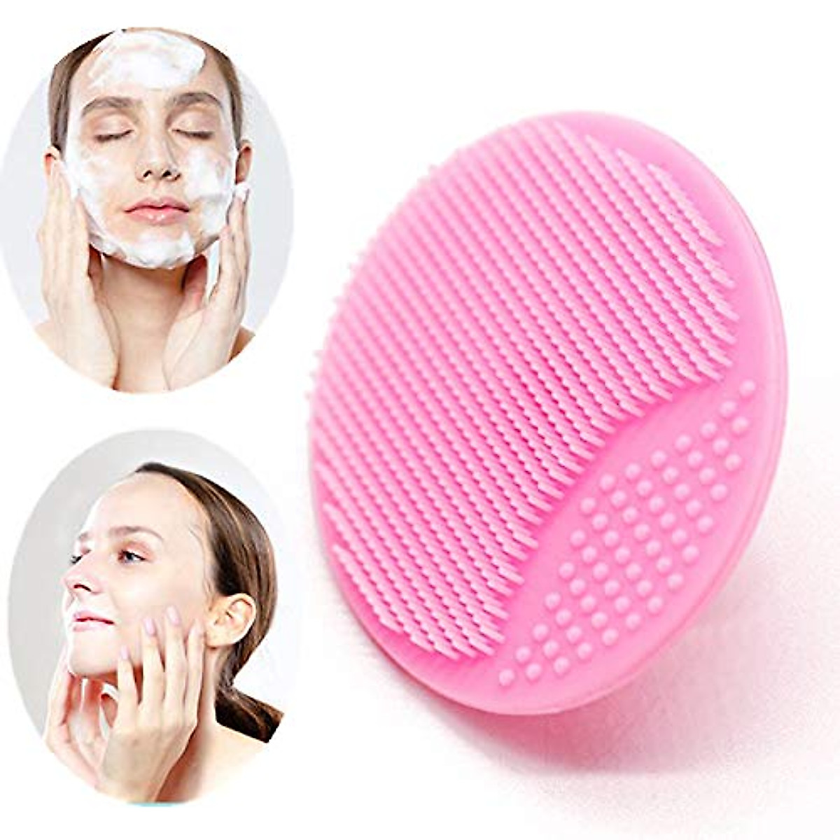 2 PCS Silicone Face Mask Brush and 2 PCS Face Scrubber, Facial Applicator Brushes for Applying Facial Mask, Soft Silicone Facial Cleansing Brush Pad Cosmetic Scrapers(Set of 4)