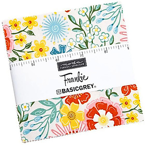 Moda Fabrics Frankie Charm Pack by BasicGrey; 42-5 Inch Precut Fabric Quilt Squares, 30670PP