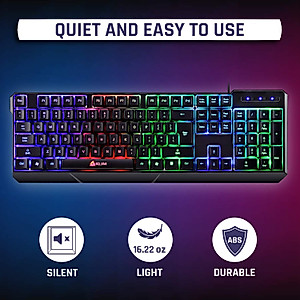 Klim Chroma Gaming Keyboard Wired USB + 2 ms Response Time + Backlit Keyboard for PC & MAC (Renewed)