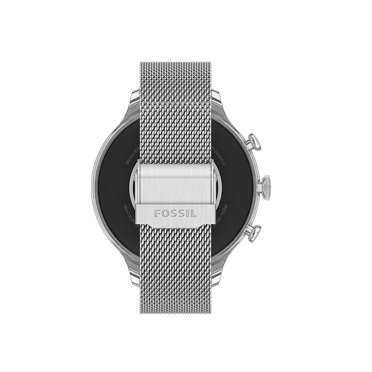 Fossil Unisex Gen 6 42mm Stainless Steel Mesh Touchscreen Smart Watch, Color: Silver (Model: FTW6083V)