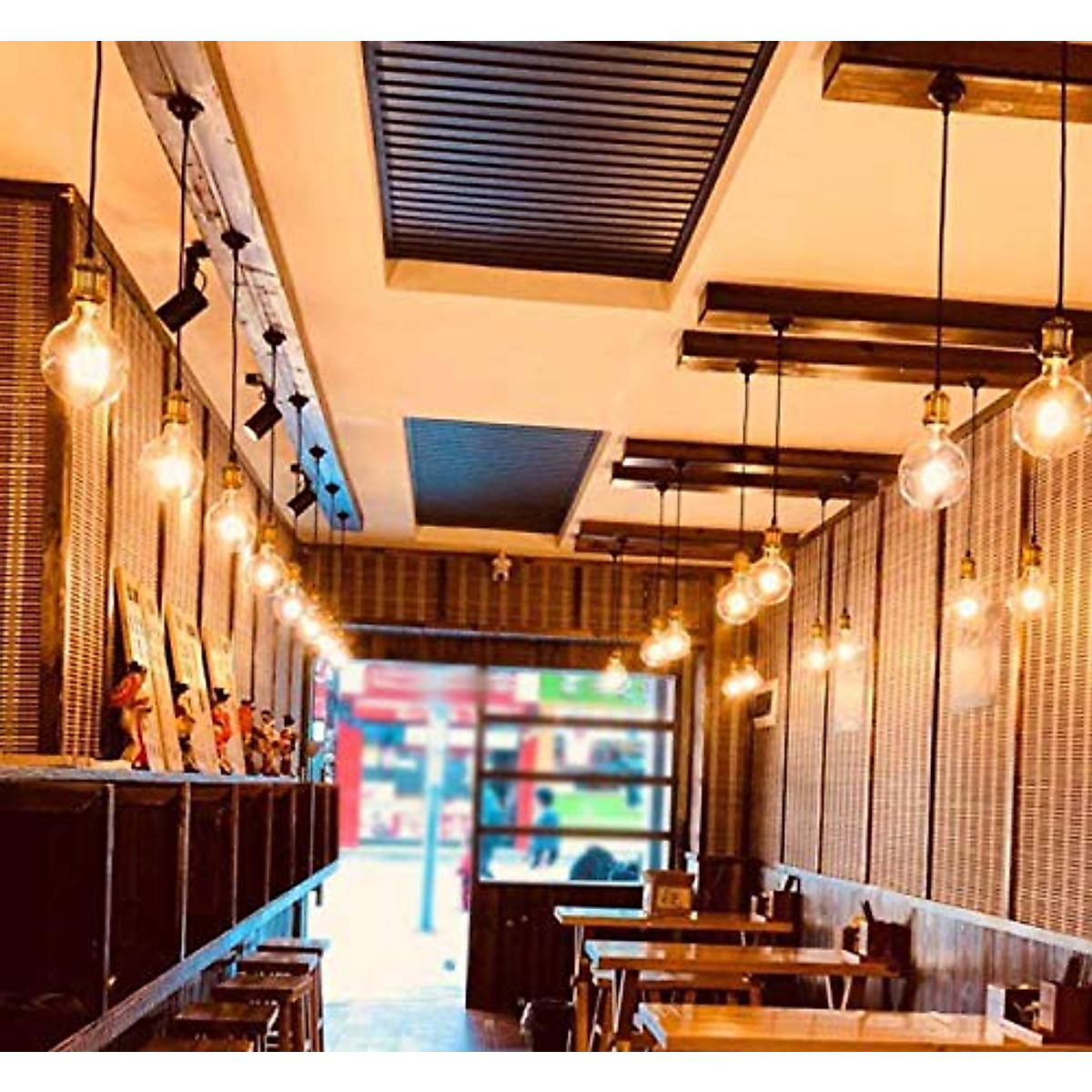 SD LUX Vintage Edison Light Bulb 8W 1000LM dimmable 100W Equivalent LED Bulb G30 Globe, Warm White 2700K E26 Medium Base, 2 pcs (2)