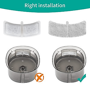 8 Pack Pet Water Fountain Filter, Replacement Filters for SIBAYS 101OZ 3L Automatic Pet Fountain, Food Grade Water Fountain Filter & Pump Filters, Made of Activated Carbon and PP Cotton