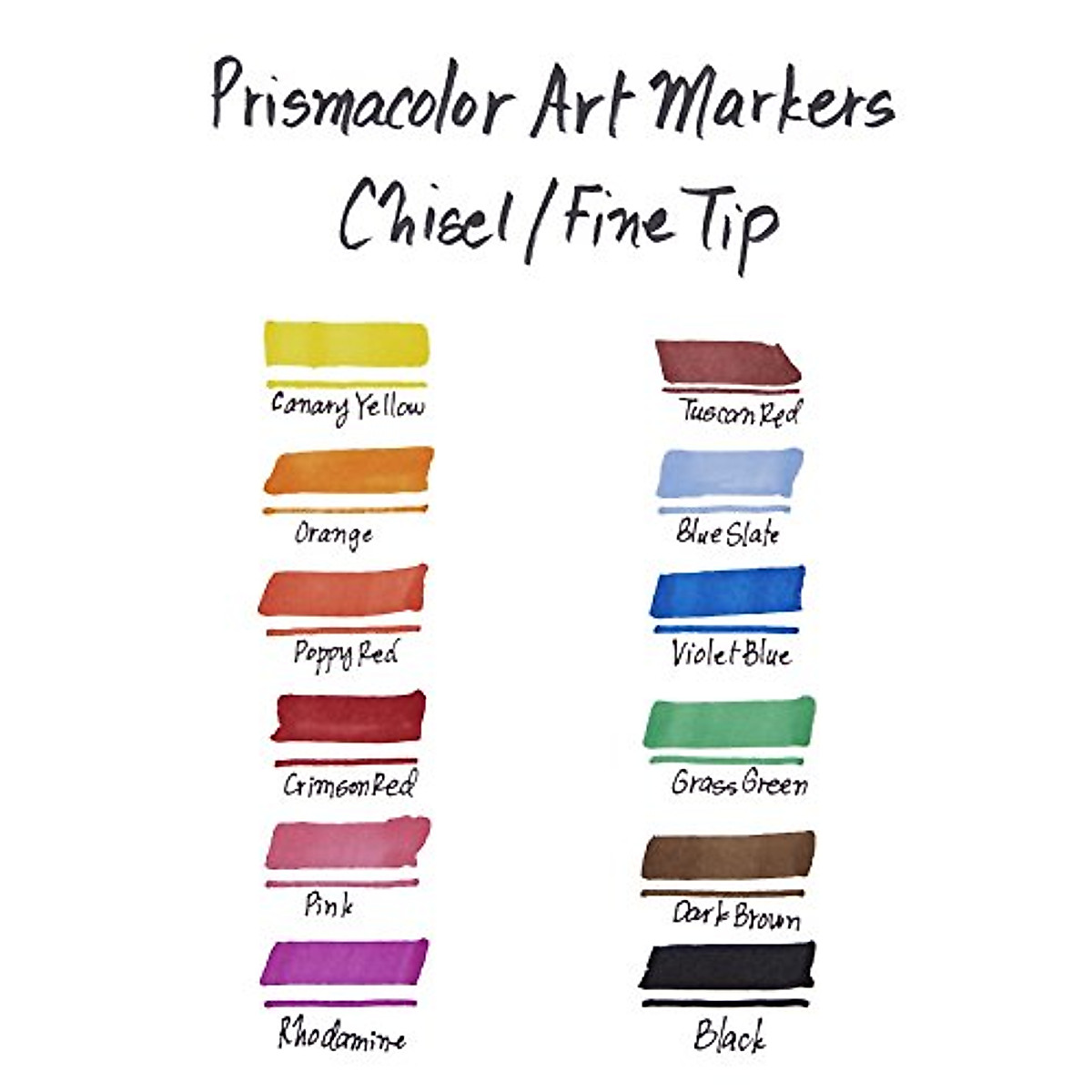 Prismacolor 97 Premier Double-Ended Art Markers, Fine and Chisel Tip, 24-Count with Carrying Case