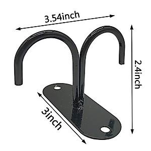 TIHOOD 6PCS Under Cabinet Mug Hooks, Rustic Mug Organizer Rack Coffee Cup Holder Mug Rack Under Shelf Hanging Hooks Rack for Mugs, Coffee Cups and Kitchen Utensils Display (Black)