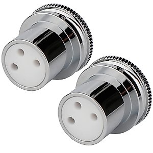 Monosaudio XLR Female Plugs 2Pcs XLR Dust Caps XLR Shorting Plugs Shileding Caps Noise Stopper Dust Proof Protectors XLR Connector Covers for Audio,Speakers, Subwoofers,Amplifier(Rhodium Plated)