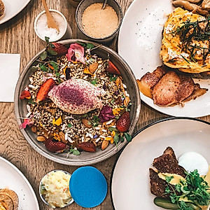 LALASTAR Stainless Steel Condiment Containers with Lids, Leakproof and Reusable Lunch Bento Box Sauce Container, 4x1.6oz, Blue