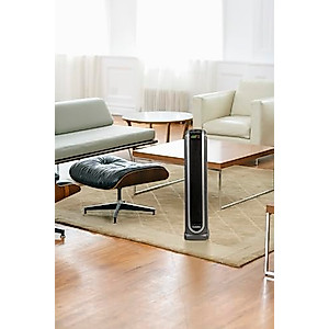 Lasko Oscillating Ceramic Tower Space Heater with Logic Center Digital Remote Control, Adjustable Thermostat, Timer, 2 Heat Settings, Overheat Protection, 29 Inches, Gray, 5572