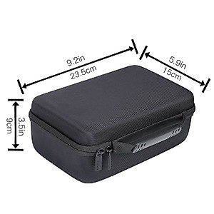 co2CREA Hard Case Replacement for Waterpik Cordless Advanced Water Flosser WP-580 WP-582 WP-583 WP-587 (Black Case)