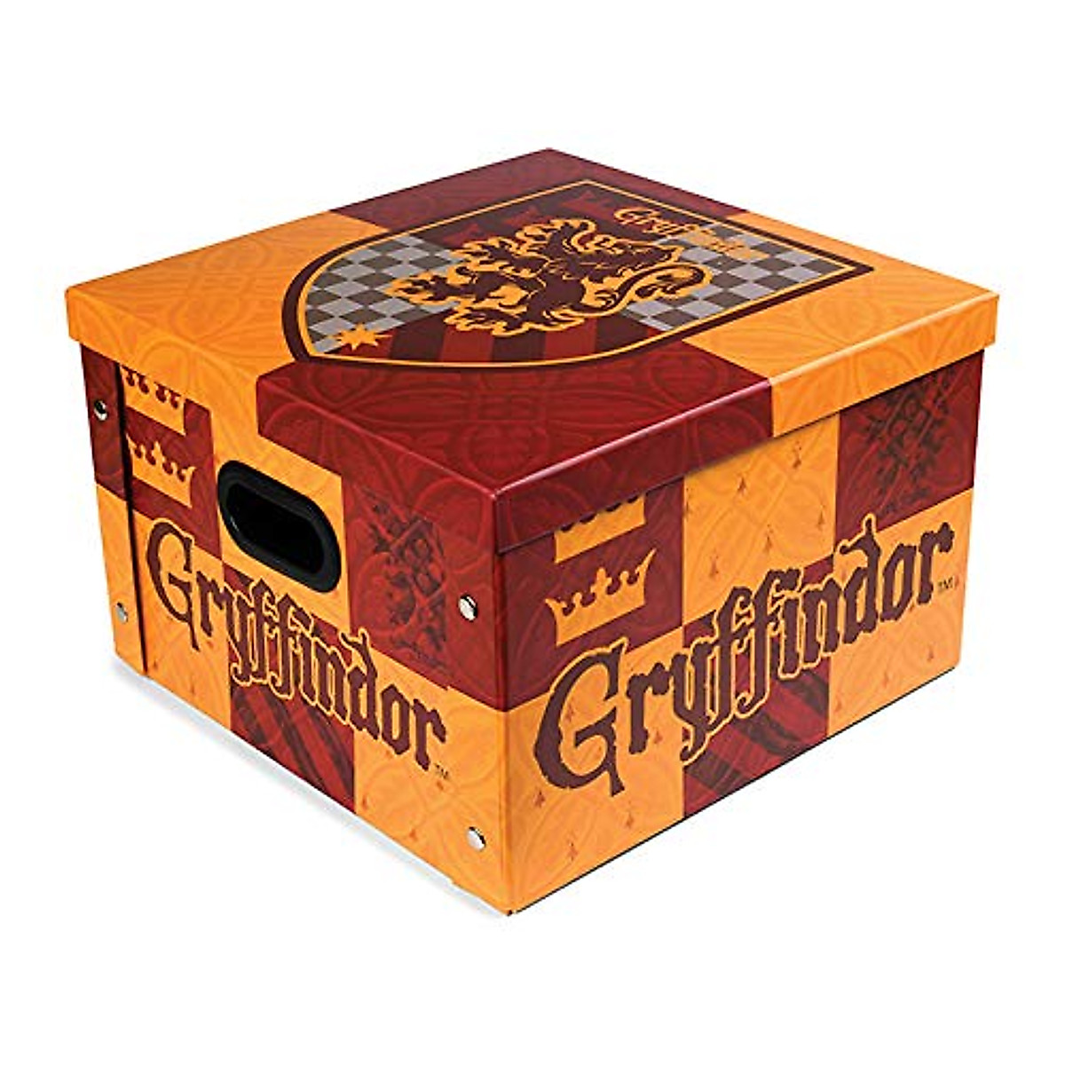Harry Potter Storage Box with Lid (Gryffindor Design) 24cm x 37cm x 37cm - Official Merchandise
