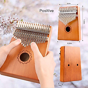 Handmade Gift, Kalimba Thumb Piano, Portable Finger Piano, Mini Musical Instrument with Bag including Study Instruction and Tune Hammer