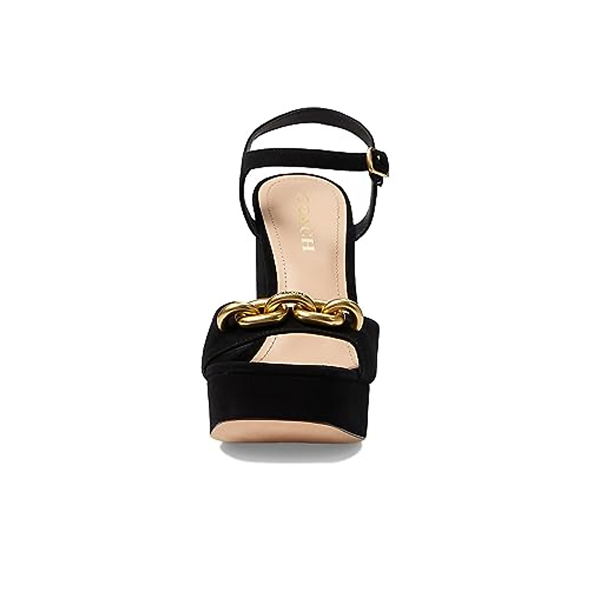 Coach Nicolette Suede Sandal Black 8 B (M)