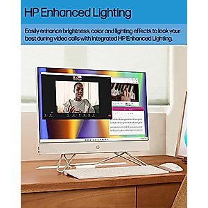HP All-in-One Bundle PC, 23.8" FHD Micro-Edge Touchscreen Display, 12th Generation Intel Core i5 Processor, Intel Iris Xe Graphics, 8 GB RAM, 512 GB SSD, Windows 11 Home OS, Wi-Fi (24-cb1170, 2022)