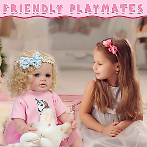 QARUQASE Lifelike Reborn Baby Dolls - 22inch Realistic Baby Doll Newborn Baby Dolls Full Vinyl Body Poseable Real Life Baby Dolls Girl with Hair for Kids Age 3+