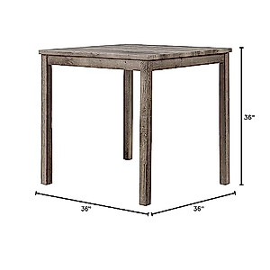 Best Master Furniture CD038GTCH Vitaliya Square Wood Counter Height Dining Table in Antique Natural Oak