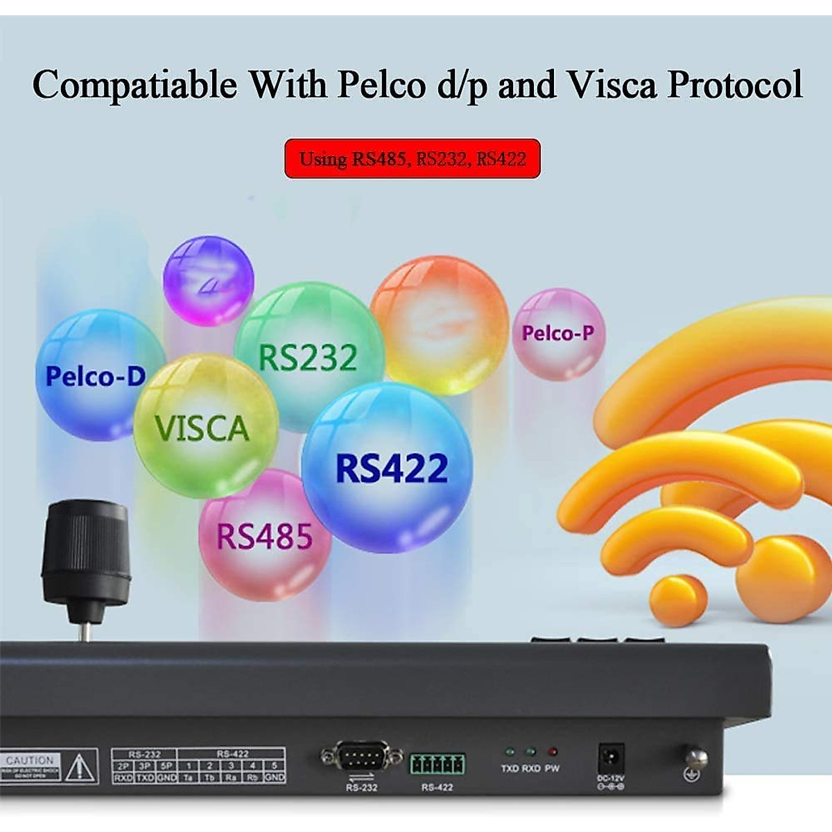 Hsility PTZ Controller with VISCA/PELCO D/P PTZ Joystick with RS485,RS442,RS232 for Video Conference Camera and PTZ Camera