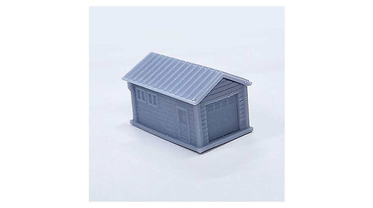 Outland Models N Scale Garage with Car - Perfect for Railroads