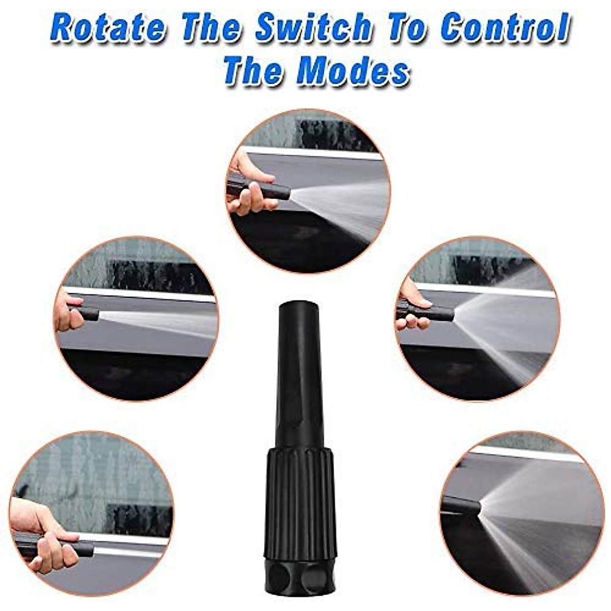 MultiOutools 304 Stainless Steel Garden Hose 50FT Metal Water Hose with 2 Free Nozzles Heavy Duty Flexible Metal Garden Hose 8 Functions Spray Nozzle Lightweight Durable Kink Free Outdoor Hose