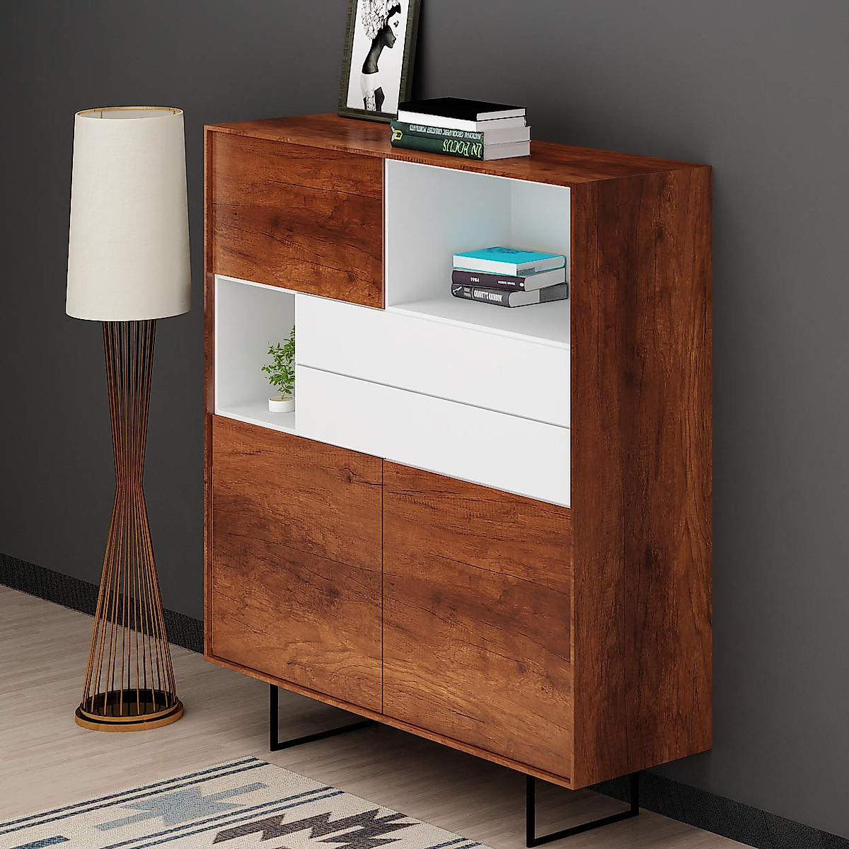 Livelynine 15.8x197 Inch Brown Wood Wall Paper Peel and Stick Countertop Kitchen Cabinet Contact Paper Waterproof Self Adhesive Shelf Liner Wood Grain Vinyl Wrap for Cabinets Furniture Table Cupboard