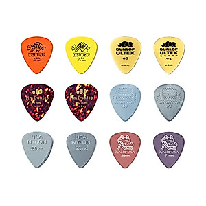 Dunlop Pick Variety Pack, Assorted, Light/Medium, 12/Player's Pack