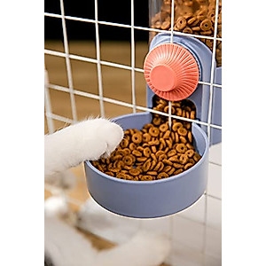 Kenond 40oz Hanging Automatic Pet Food Water Dispenser, Auto Gravity Pet Feeder and Waterer Set, Cage Cat Food Bowl Dog Feeding Station for Puppy and Kitten Rabbit Chinchilla Hedgehog Ferret …