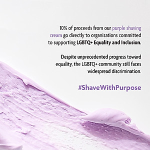 Pacific Shaving Company PURPLE Shaving Cream - Shave with Purpose - Safe & Natural Ingredients, Cruelty Free, Made in the USA - Pack of 2 (7 oz each)