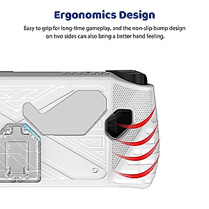 Protective Case for Rog Ally with Kickstand, DOBEWINGDELOU TPU Protector Case Cover Skin with Foldable Stand Accessories for Rog Ally Game Handheld 2023, Shockproof Non-Slip Anti-Collision White