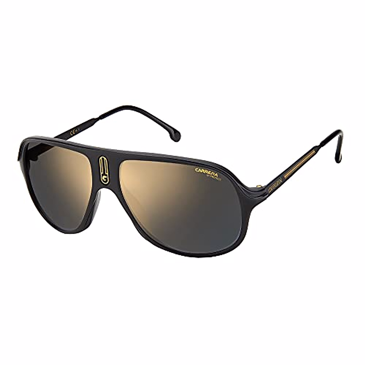 Carrera Unisex Sunglass Style Safari65/N Rectangular, Matte Black/Grey Gold Mirrored, 62mm, 15mm