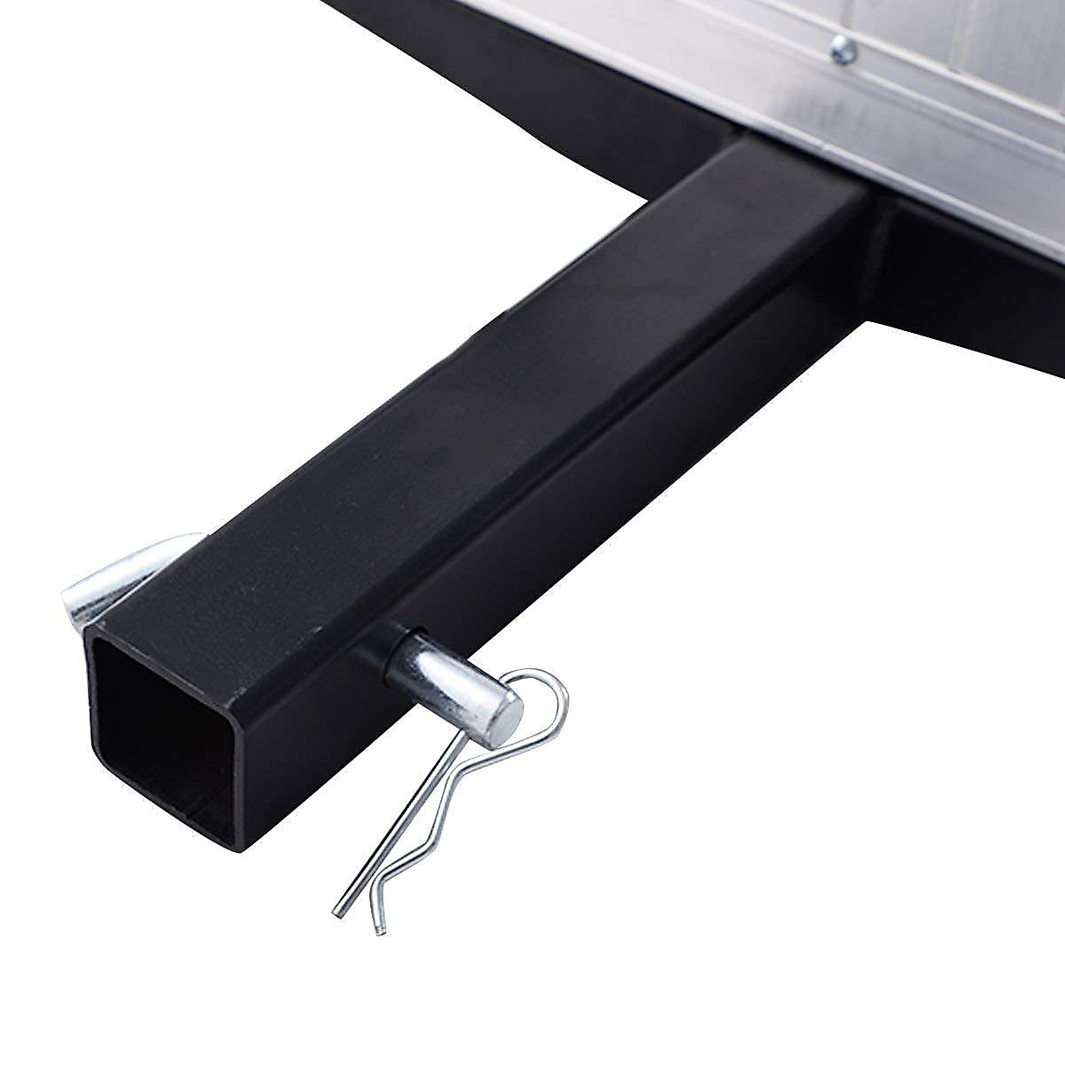 GOFLAME Aluminum Hitch Mount Cargo Carrier 60" x 22" Heavy Duty Luggage Basket Medical Rack Ramp Mobility and Equipment 500LBS Cargo Carrier for SUV, Truck, Car, Silver