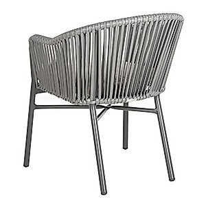 SAFAVIEH Outdoor Collection Stefano Grey Stackable Rope Chair (Set of 2)