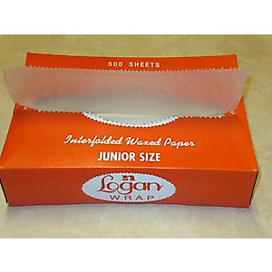 10 3/4" Length X 8" Width, LOGAN Wrap NORPAK Interfolded Wax Paper 500 Sheets