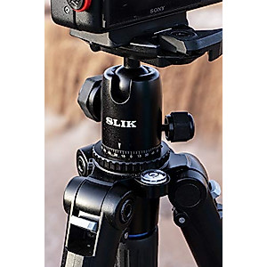 SLIK Pro AL-323BH4 w/SBH-400 Ball Head for Mirrorless/DSLR Sony Nikon Canon Fuji Cameras and More - Black (613-359)