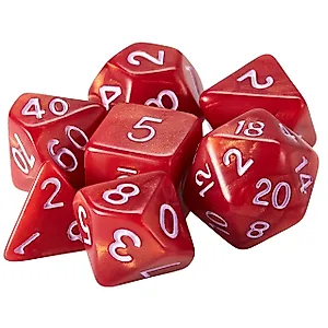 Series IV Set of 7 Tabletop RPG Dice| 7 Different Polyhedral Role Playing Dice per Set| TTRPG DND Dice| Cinderbloom