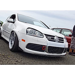 Xotic Tech JDM Sport Track Racing Style CNC Aluminum Screw-on Tow Hook Front Rear Bumper Compatible with BMW 2 3 4 5 Series X1 X3 X4 X5 IX3 Z4 or Mini Cooper F55 F56 R60 R61 (Red)