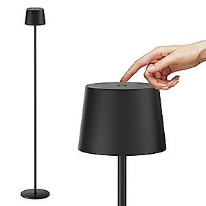 Ralbay Cordless Floor Lamp, 51.2inch Waterproof Outdoor Floor Lamp, Adjustable Height 7000mAh Battery Floor & Desk Lamp, Modern Portable Tall Pole Standing Light for Outdoor,Living Room,Bedroom
