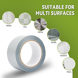 4 Pack Duct Tape Heavy 40 Yards x 2 Inch Duty Waterproof Silver Duct Tape,for Indoor Outdoor Repairs Tear by Hand,Sticky, Durable, Heat Resistant, No Residue and Tear by Hand