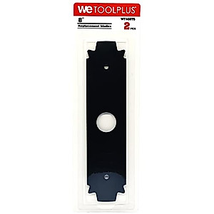 WETOOLPLUS WTA0075 8 Inch Reversible Heavy Duty Hardened Steel Edger Blade Replacement Compatible with Ryobi AC04215 (2 Pack)